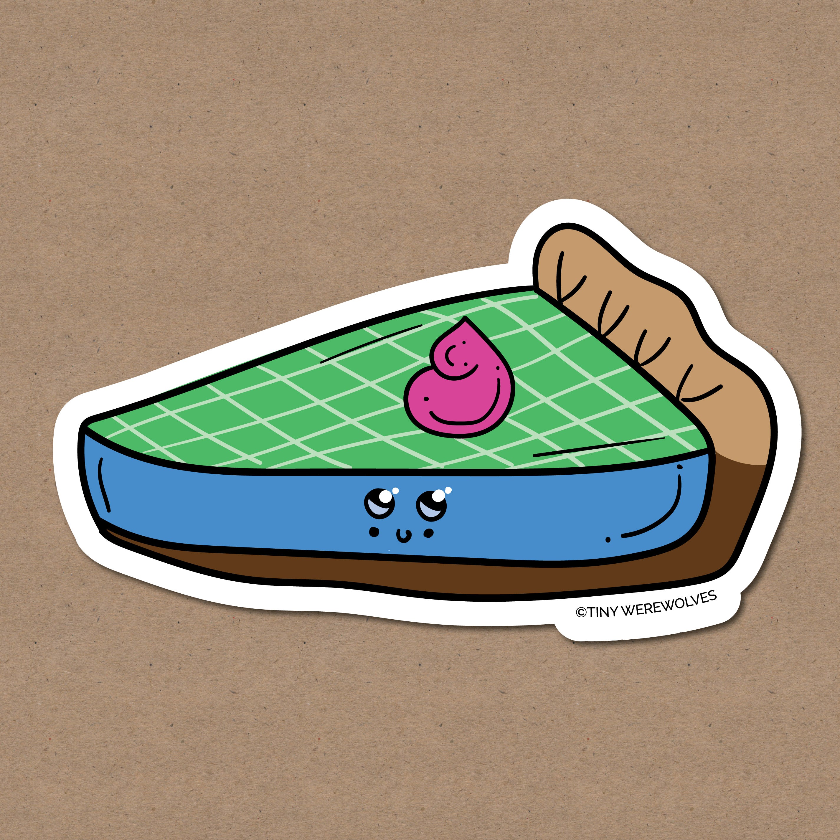 Polysexual Pie Sticker Tiny Werewolves